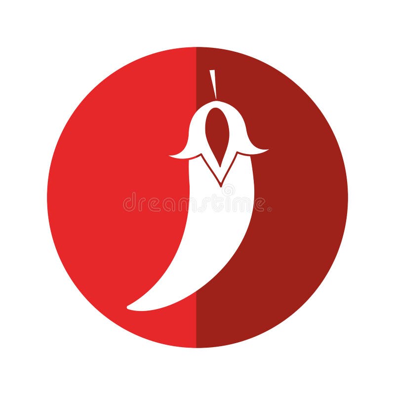 Chili Pepper Culinary Food Red Circle Stock Vector - Illustration of ...