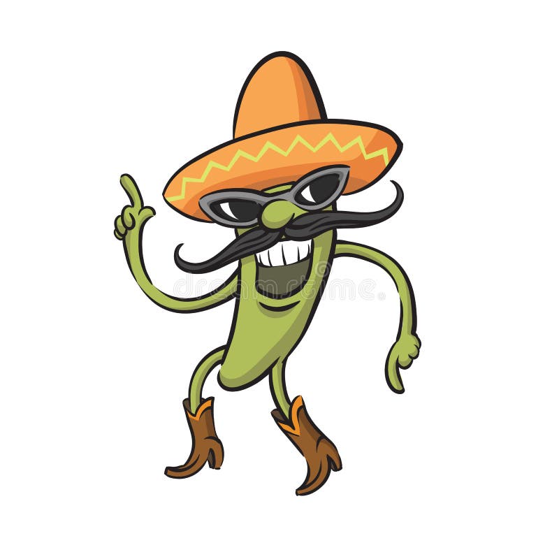 Chili Pepper Dancing vektor illustrationer. Illustration av förlust ...