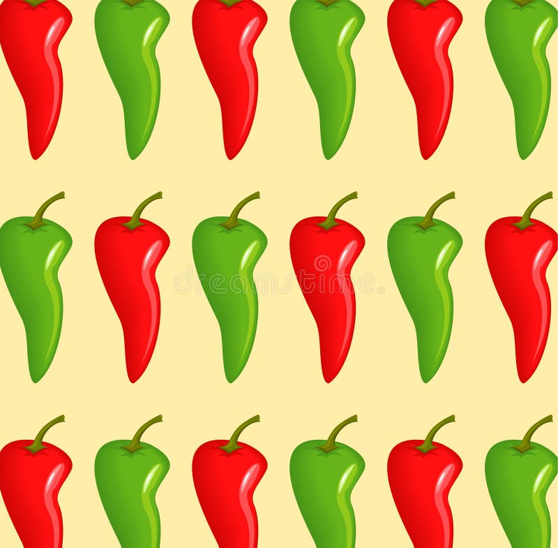 Chili pepper pattern stock vector. Illustration of food - 86499818