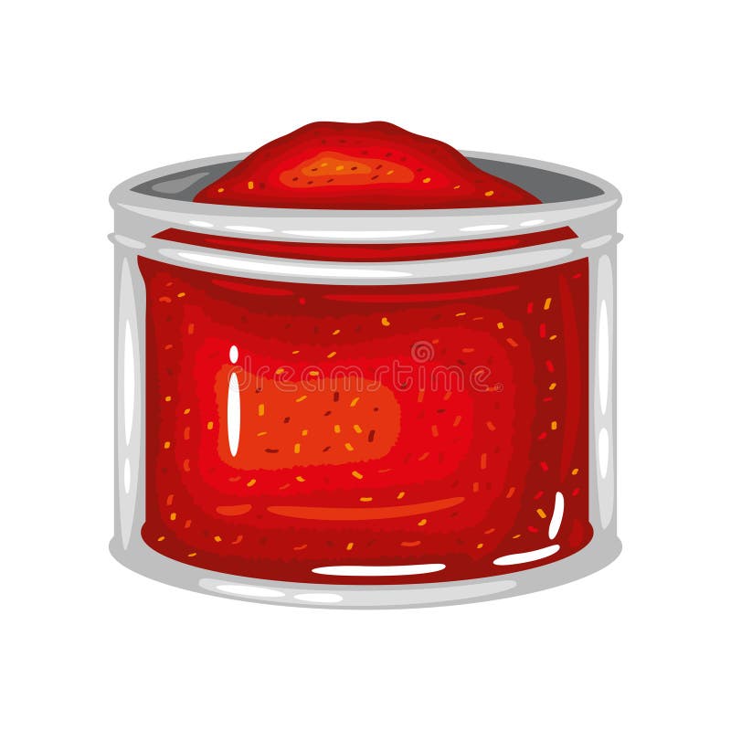 Chili Pepper Powder in Container Glass Stock Vector - Illustration of ...