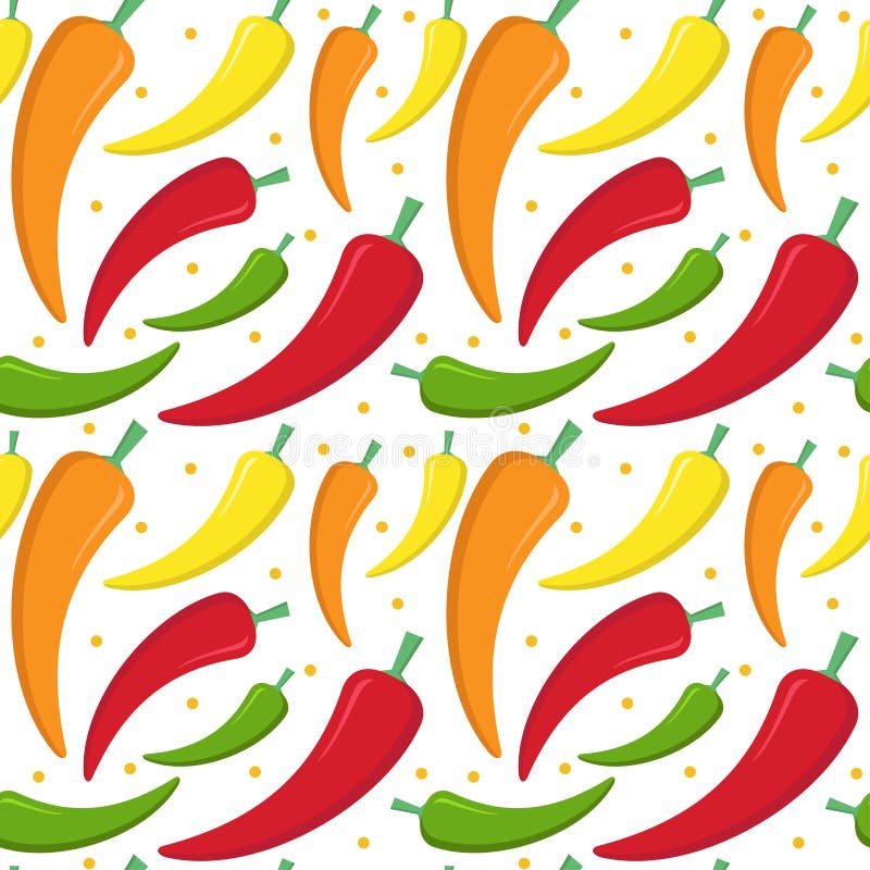 Chili Pepper Seamless Abstract Pattern Vector Stock Vector ...