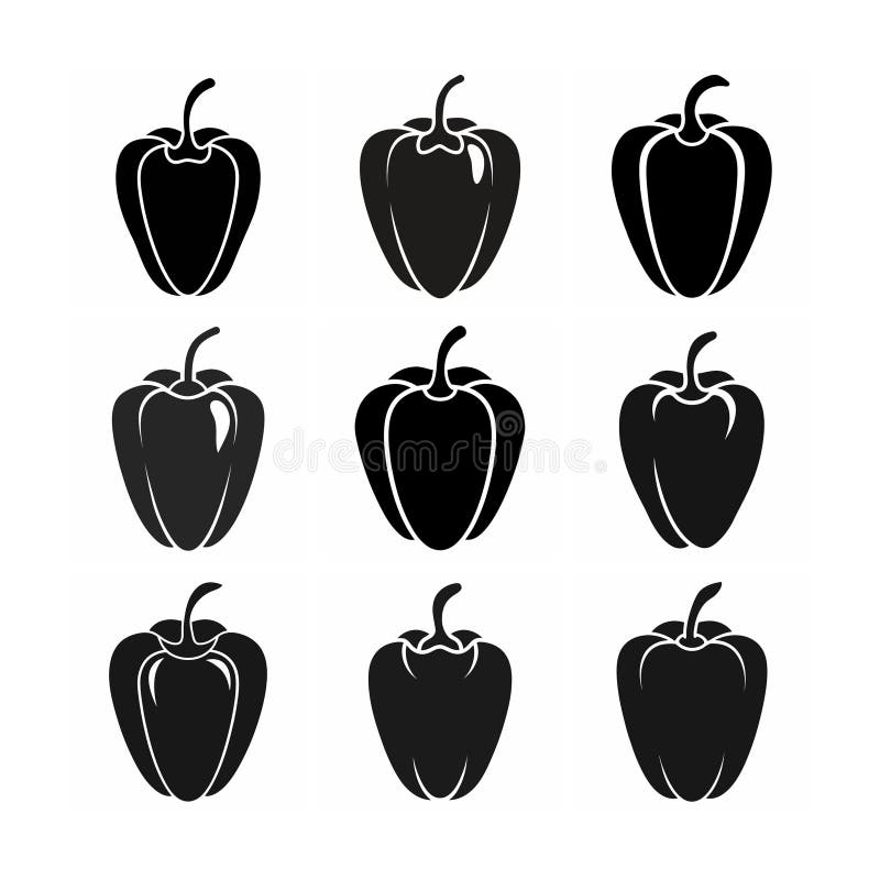 Chili Pepper Stencil for Crafting and Painting Stock Vector ...