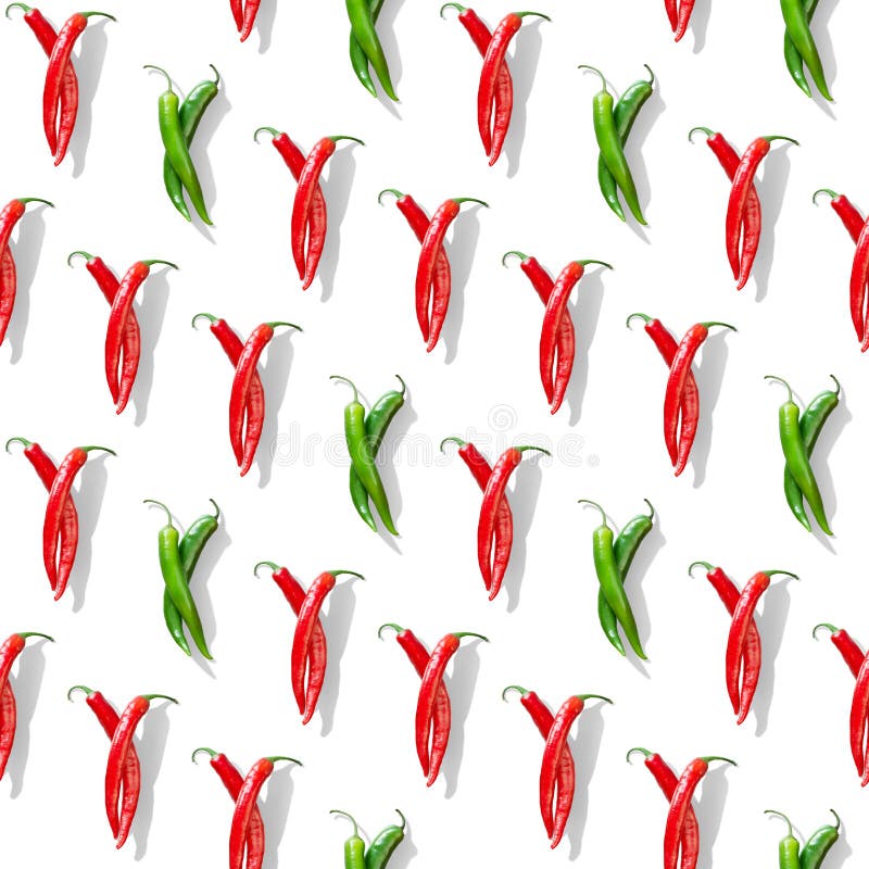 Chili peppers pattern stock illustration. Illustration of chili - 89943756
