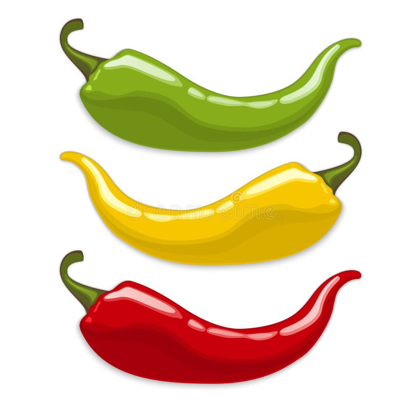 Hot Chili Peppers Clip Art 2 Stock Illustration - Illustration of ...