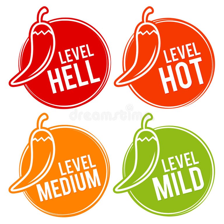 Spice Level Mild Medium Stock Illustrations – 744 Spice Level Mild ...