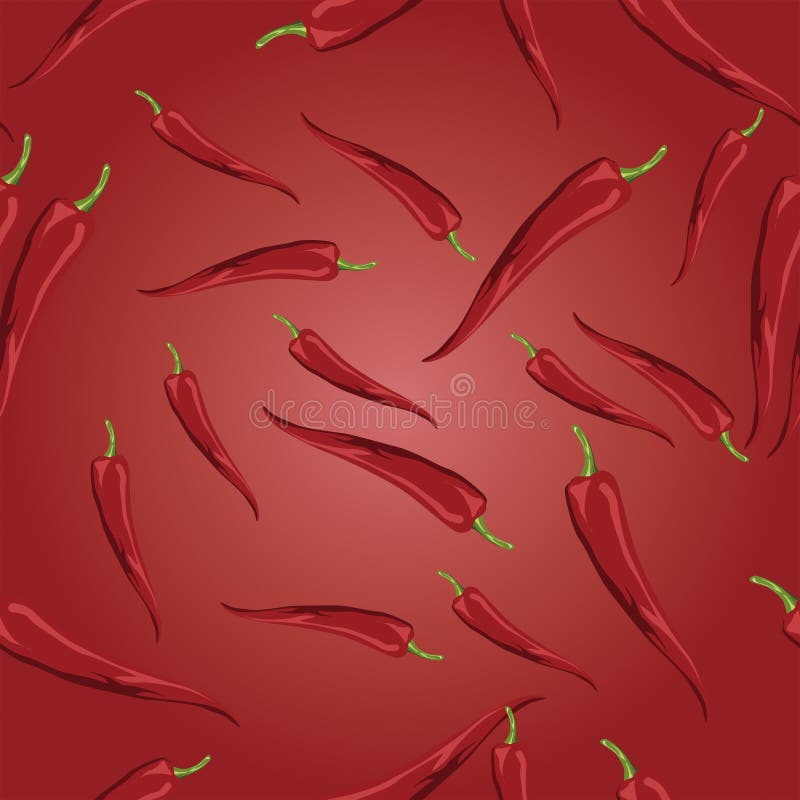 Chili Peppers Seamless Pattern for All Your Designs Stock Vector ...