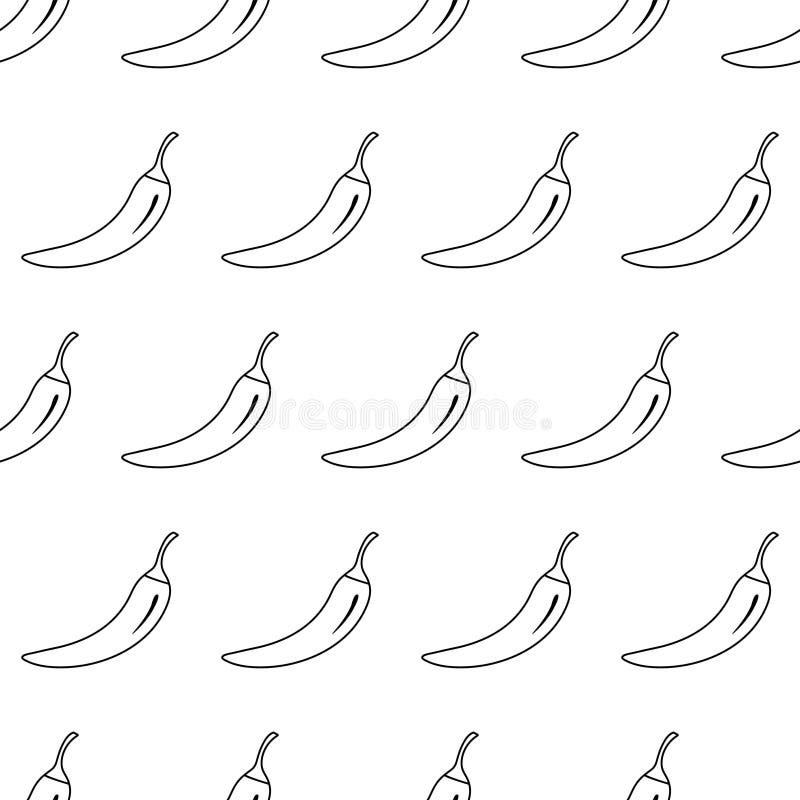 Chilli Illustration Black White Stock Illustrations – 2,487 Chilli ...