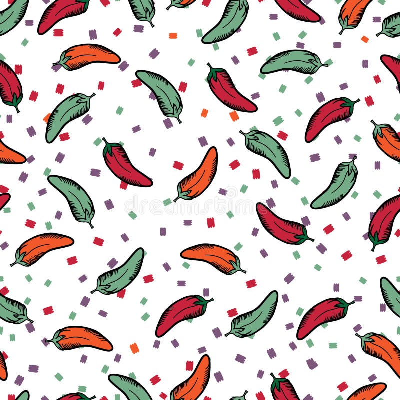 Chili Hot Peppers. Circle Label for Design Stock Vector - Illustration ...