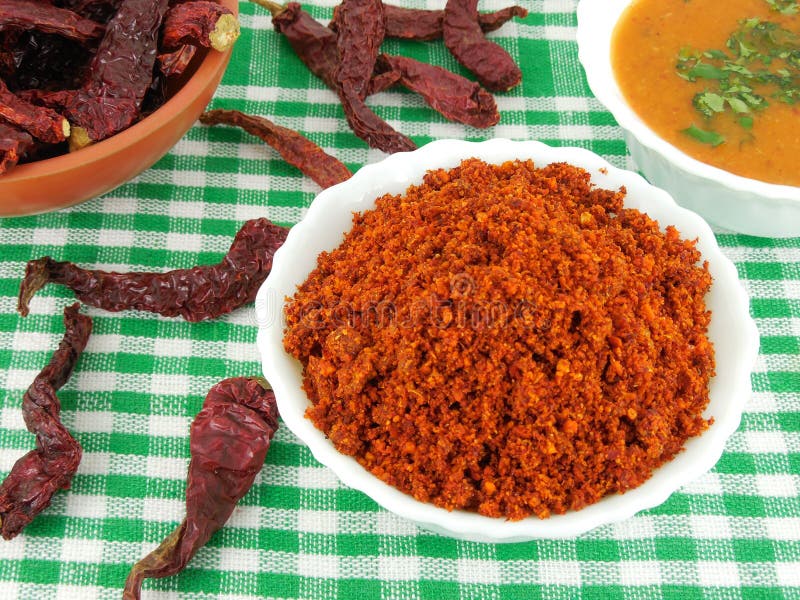Red Chili Powder stock image. Image of cooking, spoon - 74790085
