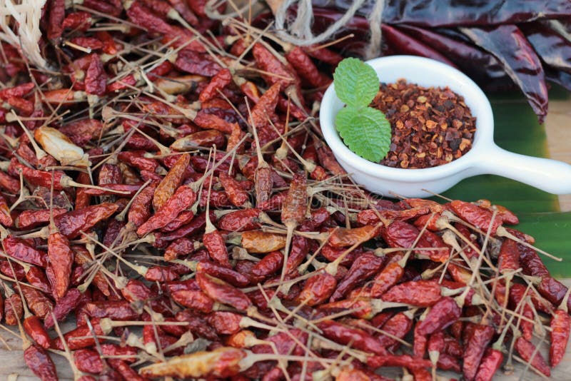 Chili Powder and Dried Chilli for Cooking. Stock Image - Image of spicy ...