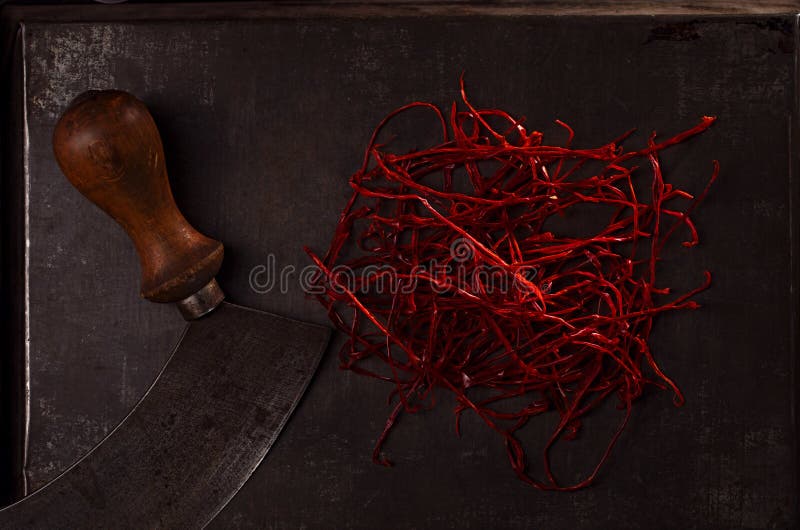 Chili Threads Strings Threads Stock Photo - Image of culinary, spice ...