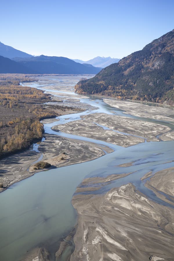 Chilkat River in Fall stock photo. Image of aerial, fall - 78811690
