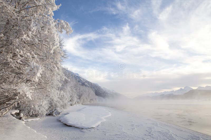 Chilkat River Mist stock image. Image of landscape, haines - 48680041
