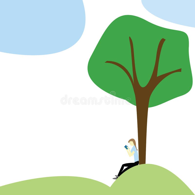 Chill day stock vector. Illustration of alone, wait, book - 27948534