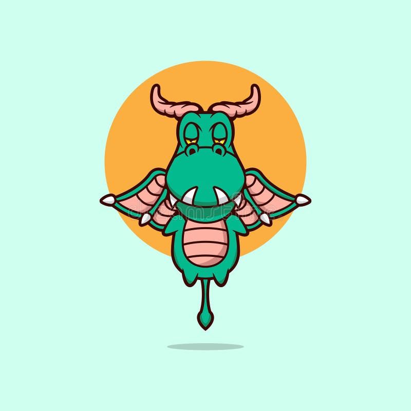 Chill Dragon Illustration Design Stock Vector - Illustration of festive ...