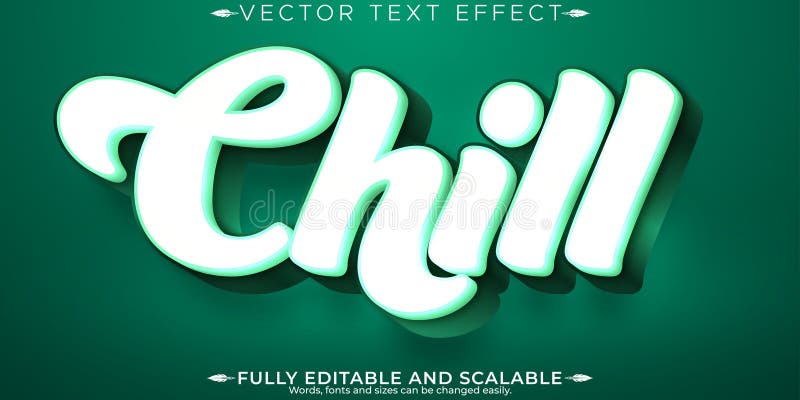 Chill Elegant Text Effect, Editable Font and Letter Text Style Stock ...