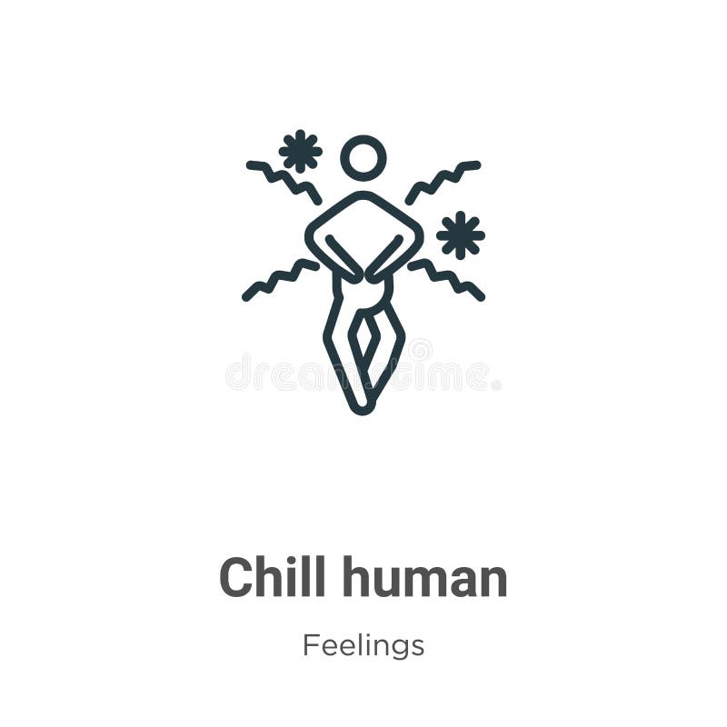 Chill Human Outline Vector Icon. Thin Line Black Chill Human Icon, Flat ...