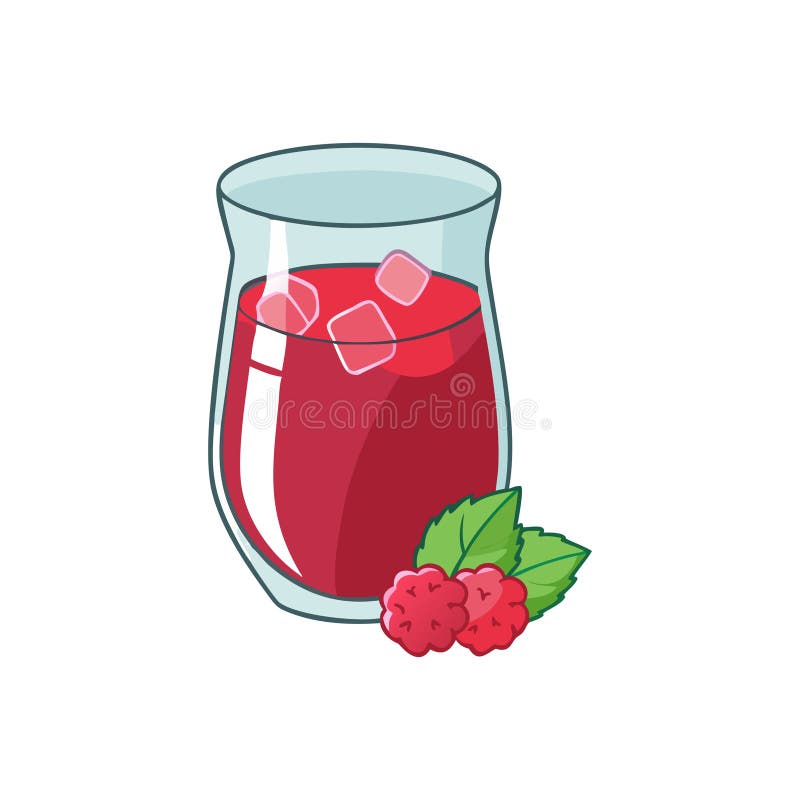 Chill Iced Raspberry Hibiscus Tea for Relaxation Stock Vector ...