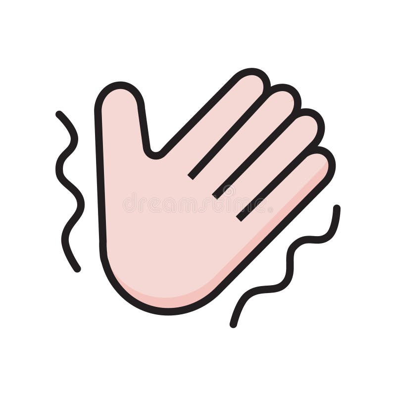 Chill Icon Vector. Hand is Shaking Stock Illustration - Illustration of ...