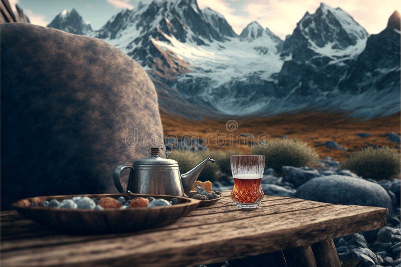 Chill Out Scene in the Mountains, Landscape, Generative Ai Stock ...
