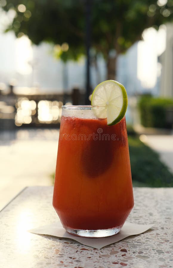 Chill and Refresh with a Poolside Fruit Mocktail Stock Photo - Image of ...