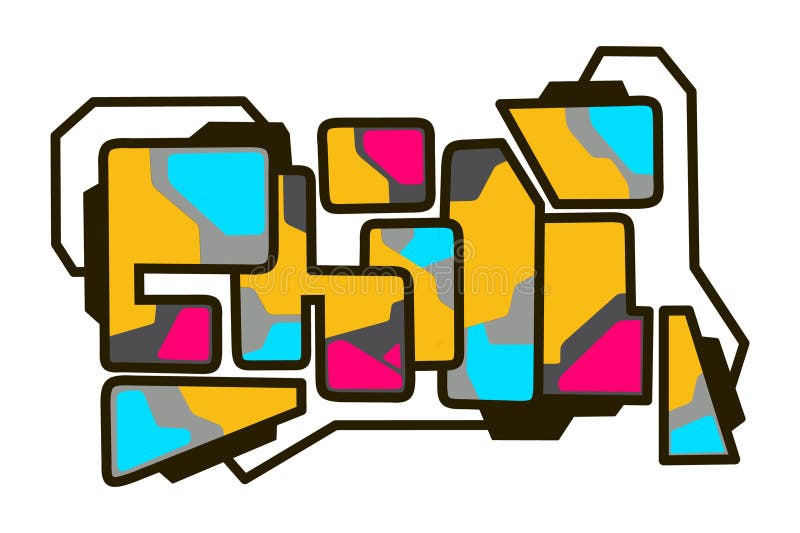 Chill Word Graffiti Text Sticker Illustration Stock Vector ...