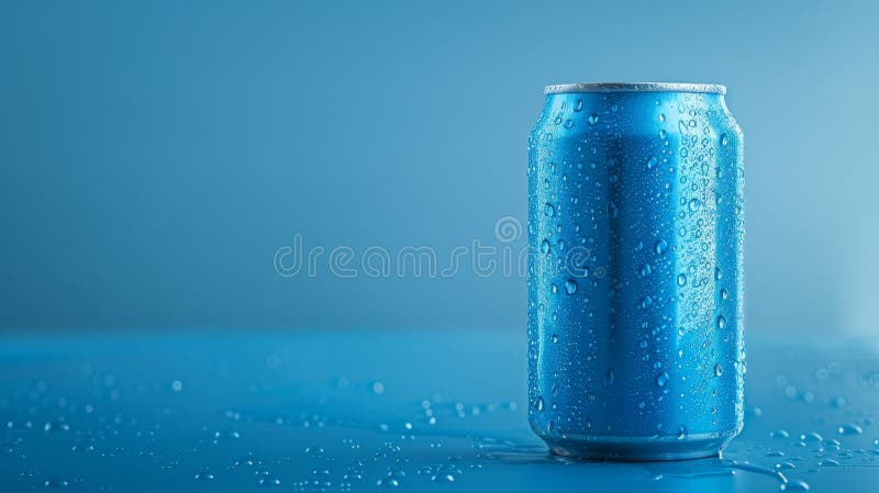 The Chilled Blue Soda Can.AI Generated Image Stock Image - Image of ...