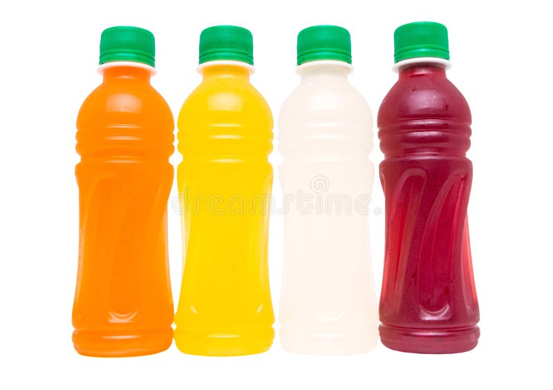 Chilled Bottled Fruit Juices Stock Photo - Image of refreshing ...
