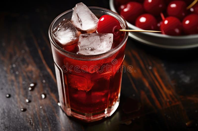 A Chilled Can of Cherry Cola in a Bucket of Ice Stock Photo - Image of ...