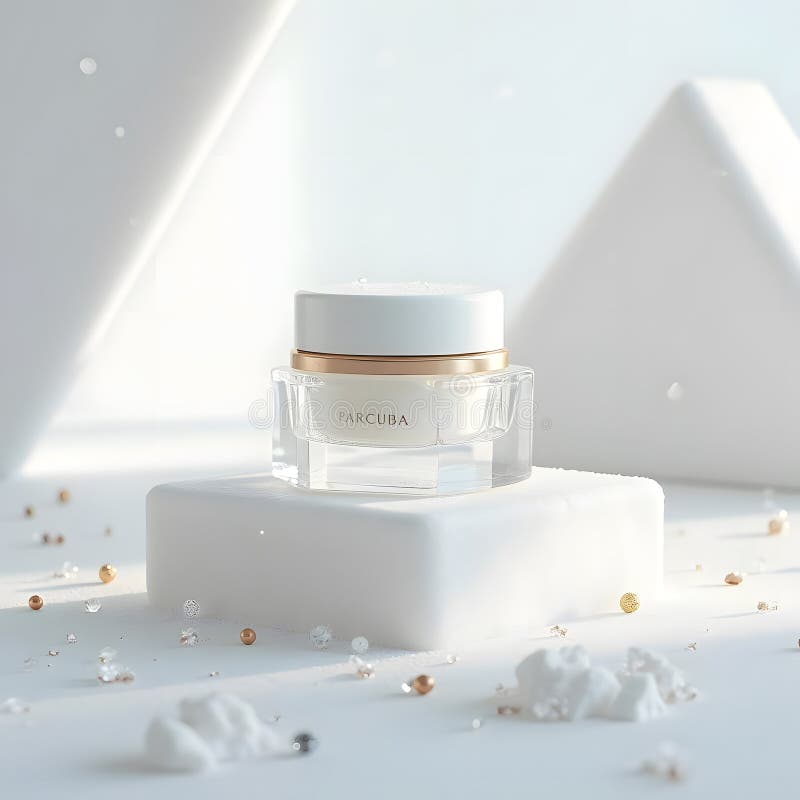 Chilled Elegance: Hyper-Realistic Ice Block Display in Modern Geometric ...