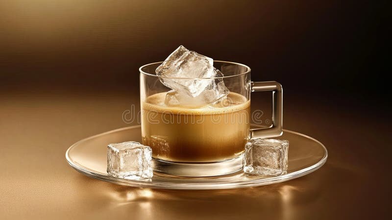 Chilled Latte Smooth Ice Cube Presentation Stock Photos - Free ...