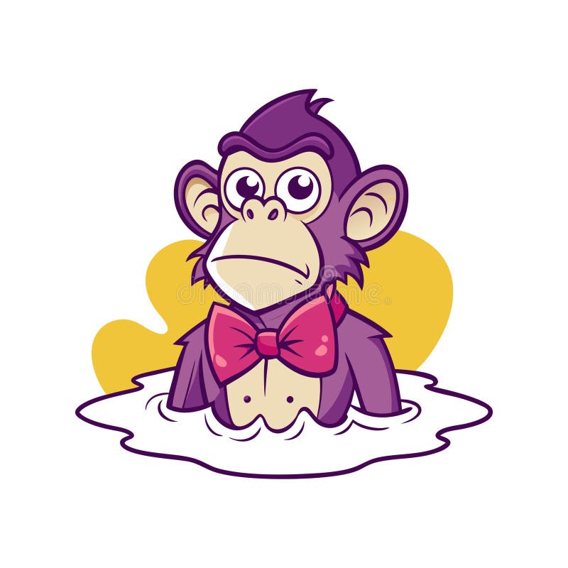 Chilled Monkeys Swimming Experience Stock Illustrations – 2 Chilled ...