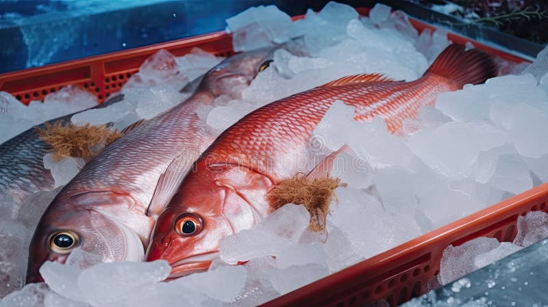 Chilled red fish stock image. Image of sashimi, dieting - 297560999