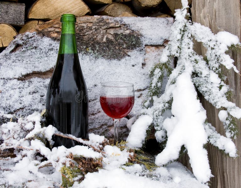 Chilled red wine stock image. Image of bottle, cool, cold - 22300389
