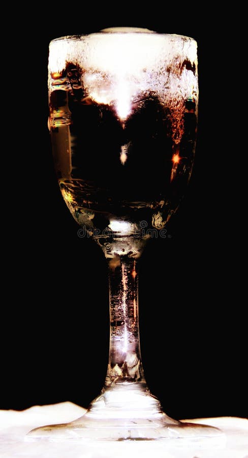 Chilled wine glass stock image. Image of beer, tableware - 182183245