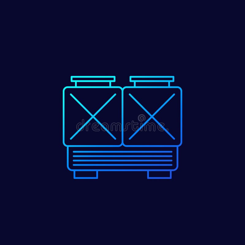 Chiller Icon Vector Isolated on White Background, Chiller Sign , Line ...