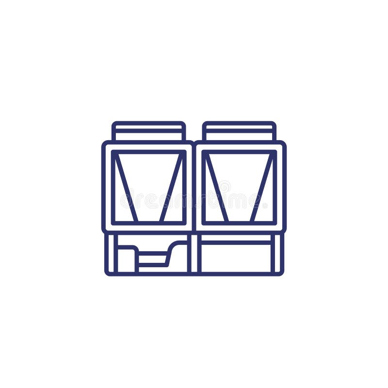 Chiller Icon Vector Isolated on White Background, Chiller Sign , Line ...