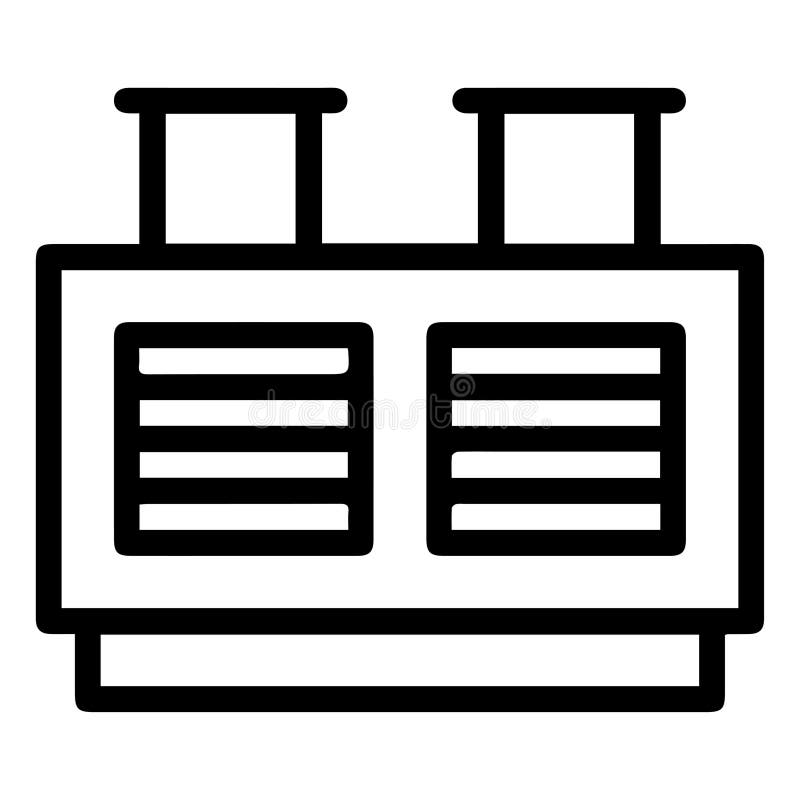 Chiller System Chiller System Line Icon Stock Vector - Illustration of ...