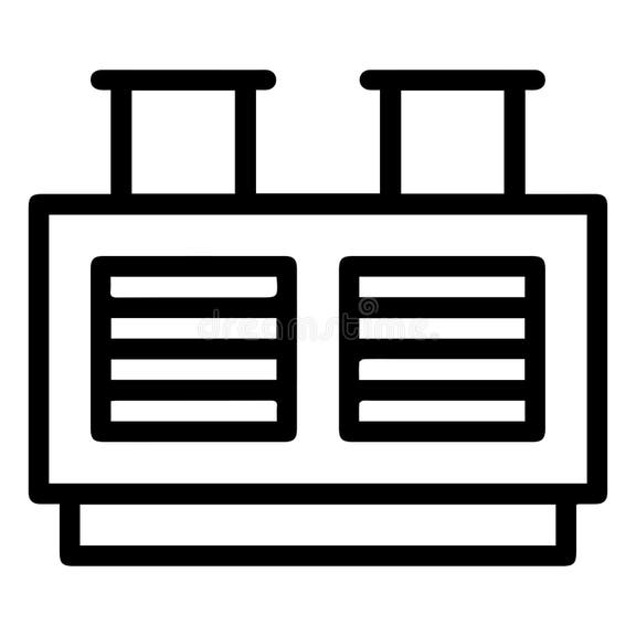 Chiller System Chiller System Line Icon Stock Vector - Illustration of ...