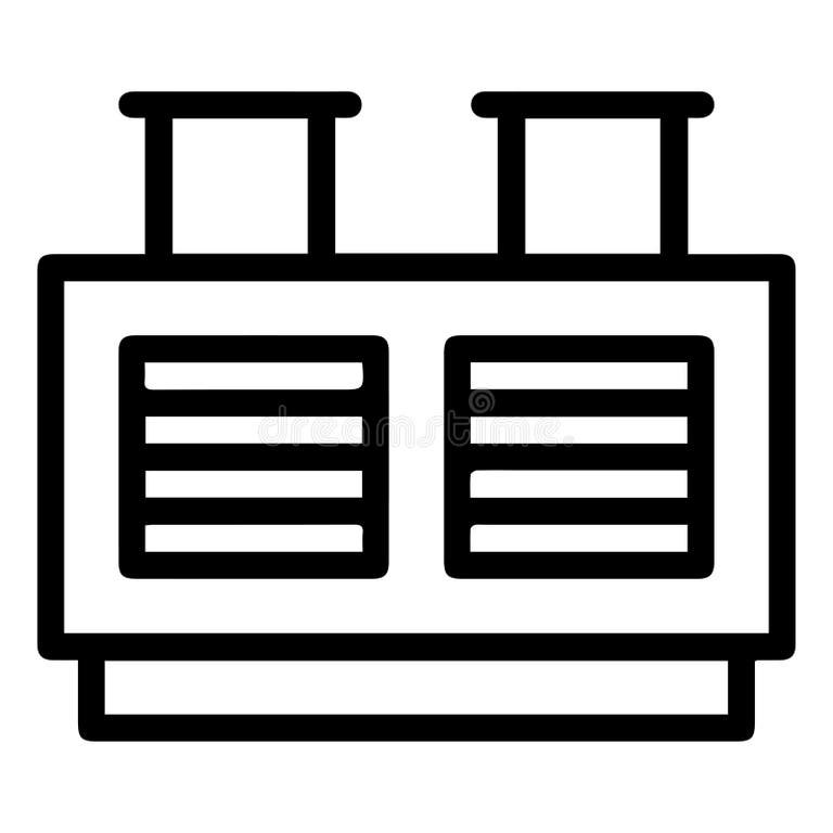 Chiller System Chiller System Line Icon Stock Vector - Illustration of ...