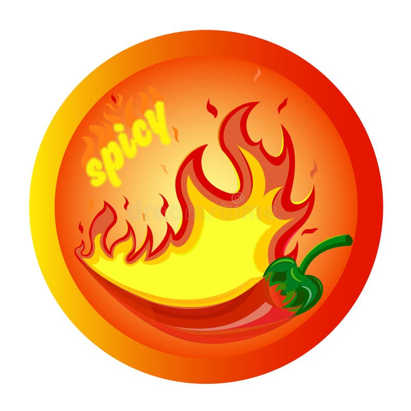 Sticker. Red Hot Chili Pepper. the Sticker Indicates the Spiciness of ...