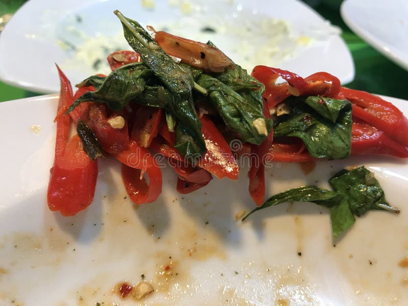 Chilli stock image. Image of chilli, savory, fried, basil - 104758731