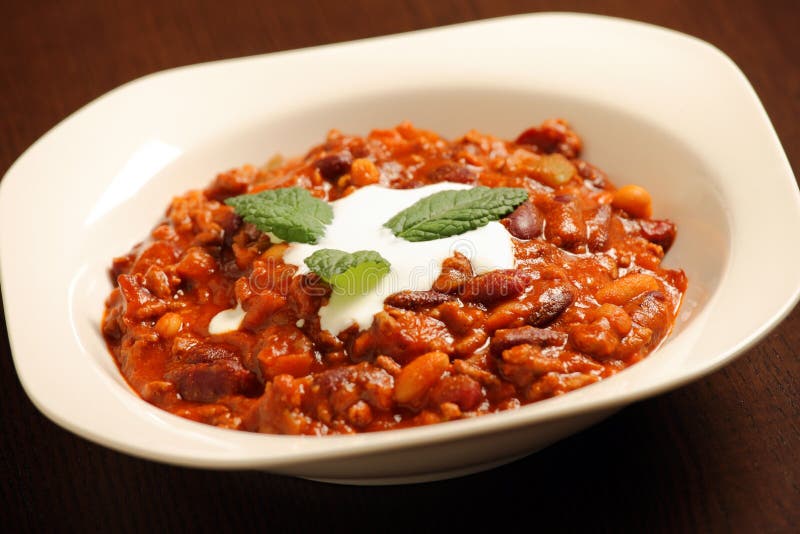 Chilli beans soup stock image. Image of stew, fresh, serving - 20162149