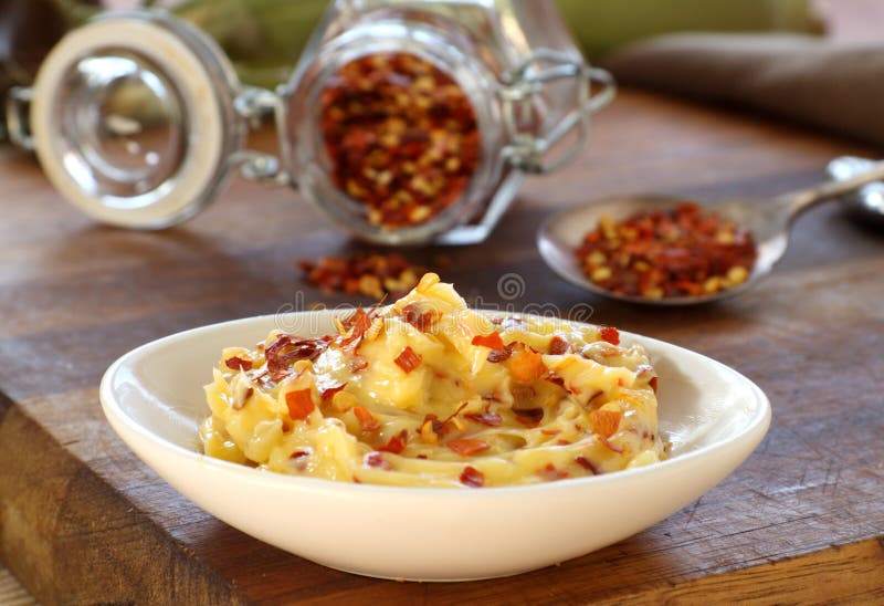 Chilli Butter stock photo. Image of spoon, cutting, butter - 21717884