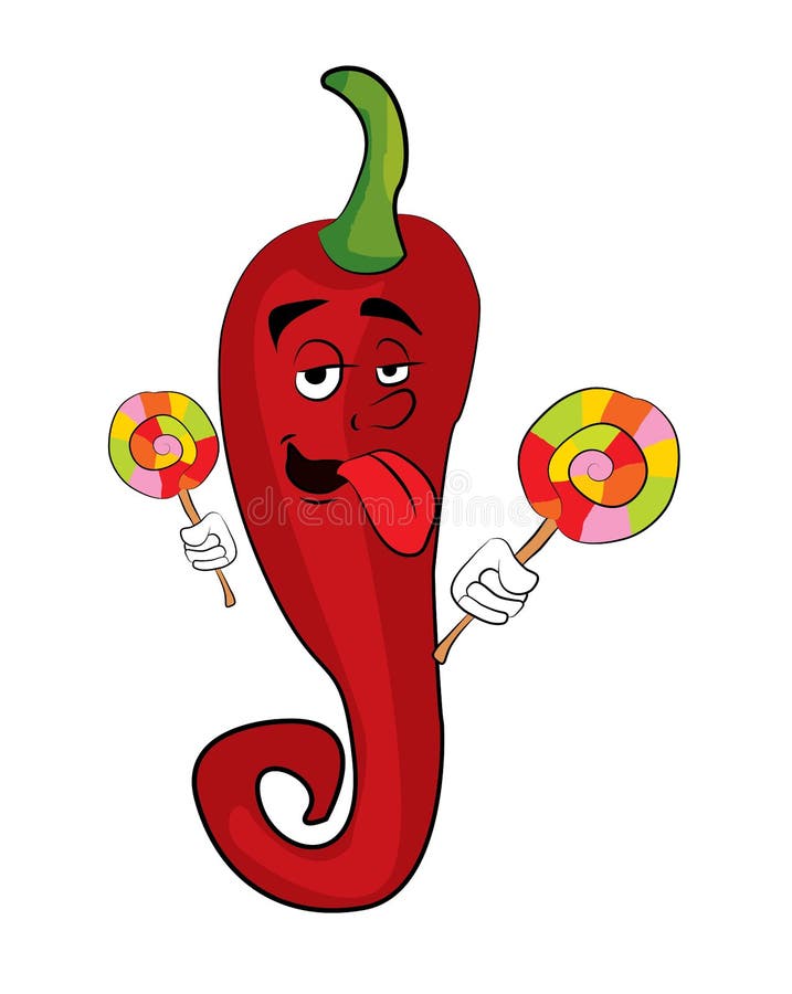 Sad chilli cartoon stock illustration. Illustration of object - 47922194
