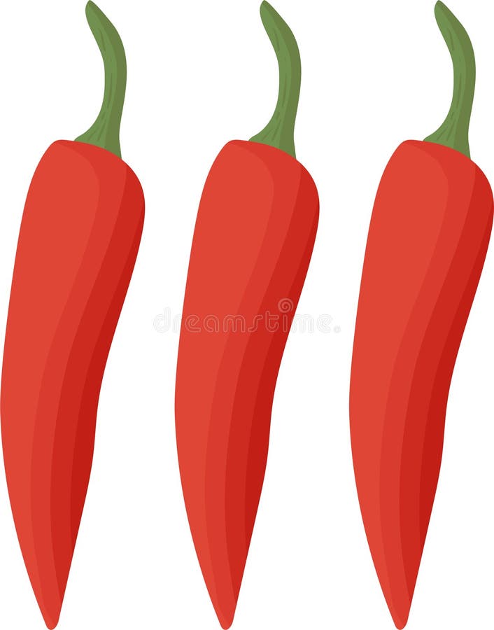 Chilli Cartoon Vector.Wallpaper. Isolated on White Background. Stock ...