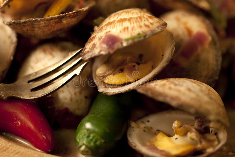 Chilli dish. stock image. Image of clams, mussel, healthy - 19041745