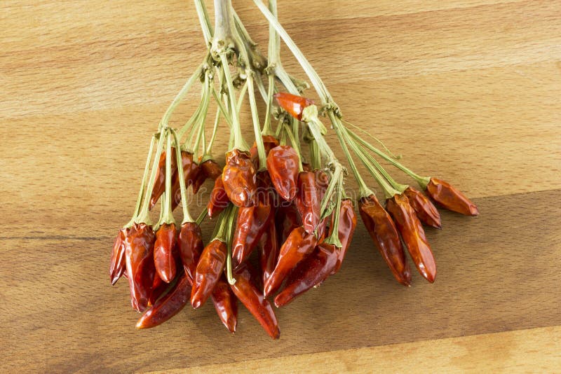 Dried Firecracker Chili Peppers Stock Photo - Image of asian, pepper ...