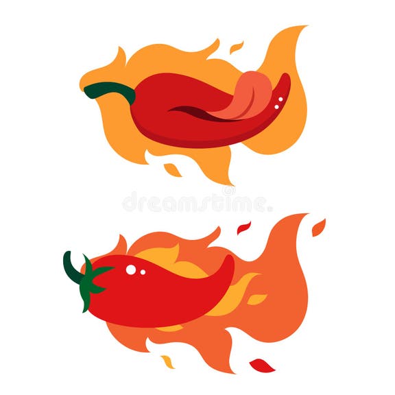 Chilli fire stock illustration. Illustration of delicious - 369013279