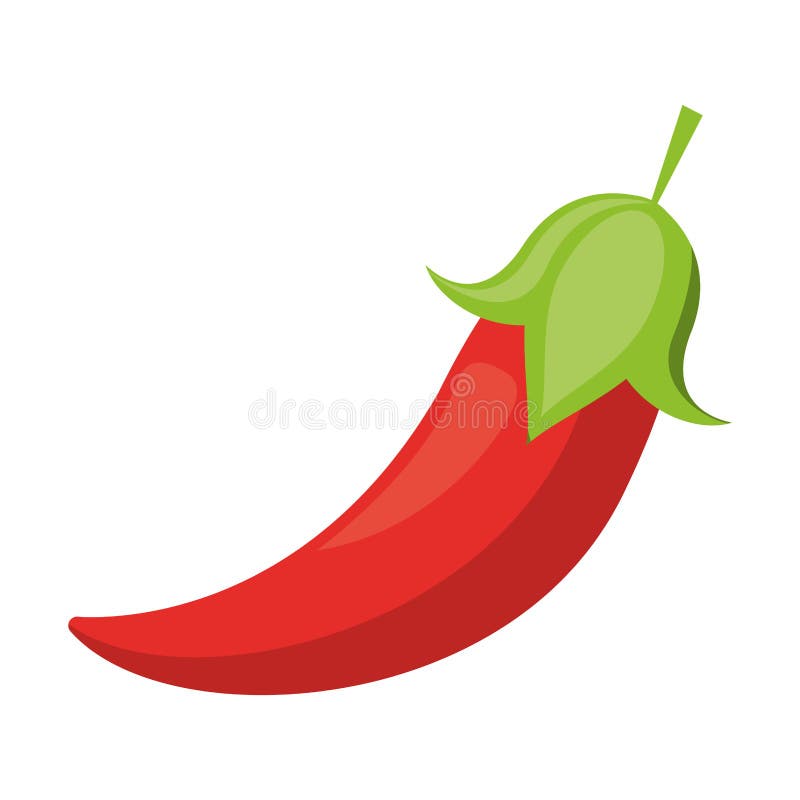 Chilli Fresh Vegetable Cartoon Stock Vector - Illustration of ...